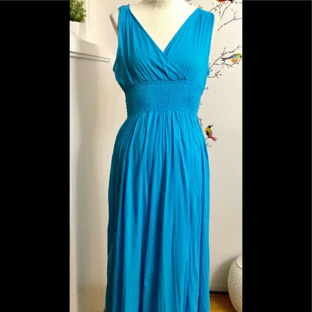 Studio Magazine Empress Turquoise Cotton Dress - Gem